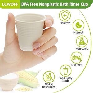 Compostable Disposable 3oz Bathroom Cups 100P Mouthwash Eco Friendly Plastic Paper Cups Biodegradable Bath Rinse Medicine Urine Cups Replace Mini Small Bathroom Cups 3 oz Paper Plastic Cup