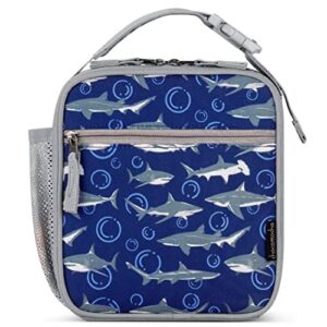 choco mocha boys lunch box for school, shark lunch bag for kids toddler, dark blue