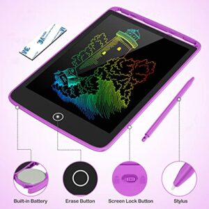 2 Pack LCD Writing Tablet, Colorful Screen Doodle Board 8.5 Inch Drawing Tablet for Kids, Learning Toys Birthday Gifts Travel Activity Games for 3 4 5 6 Year Old Boys and Girls Toddlers（Purple Pink）