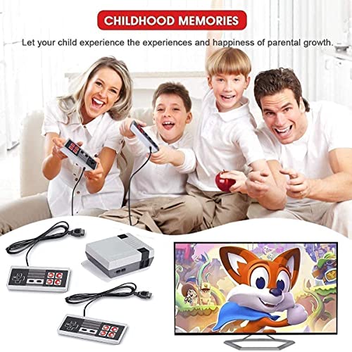 Beioerlu Retro Game Console, 620 Classic Games Console, AV Output Video Games with 2 Controllers - Gift for Kids and Adults