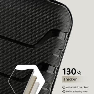 LUGGEX Carbon Fiber Pattern Carry-On Luggage 22x14x9 - Impact-Resistant PP Material - High Rebound Toughness & Anti-Explosion Zipper (Black Suitcase)…