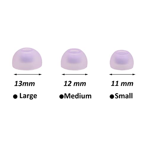 6 Pairs Replacement Earbuds Tips Silicone Eartips Set for Samsung Galaxy Buds 2 Headphones Wireless Fit in Case Ear Tips (Lavender)