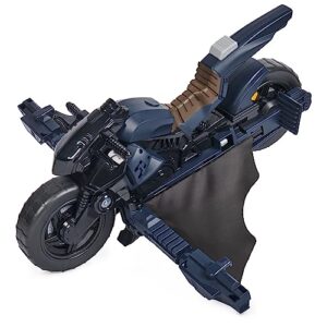 dc comics, batman adventures, batman batcycle, transforming 2-in-1 batcycle & batglider, figure compatible, super hero kids toy for boys and girls 4+