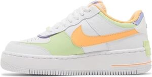 nike af1 women's shadow dx3718 100 white/peach cream/cycle cream kc (us_footwear_size_system, adult, women, numeric, medium, numeric_10_point_5)