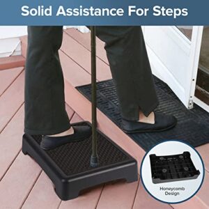 TARFEPA Mobility Step Stool for Adults, Indoor/Outdoor Portable Stair Assist, Anti-Slip Bathroom Step Stool, Platform Step for Kitchen, Office, and Bedroom, Car Step Stool for Elderly, Black