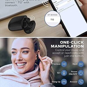 Wireless Earbuds, Bluetooth 5.0 Earbuds HiFi Sterero with 35H Playtime, IPX5 Waterproof True Wireless Earbuds with Microphone, Bluetooth Headphones for Sport and Working,for Android/iOS/Mac etc