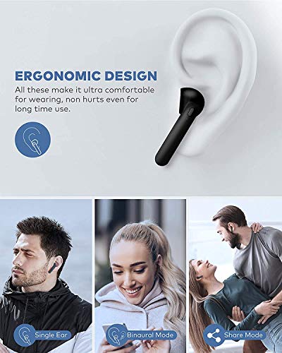 Wireless Earbuds, Bluetooth 5.0 Earbuds HiFi Sterero with 35H Playtime, IPX5 Waterproof True Wireless Earbuds with Microphone, Bluetooth Headphones for Sport and Working,for Android/iOS/Mac etc