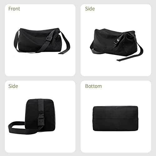 Small Gym Bag for Women Waterproof Workout Bags Mini Duffle Bag for Men Sports Bag Dance Bag Cute Yoga Exercise Bag with Wet Pocket for Exercise Camping Swiming Beach Yoga Dance Black