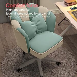 Office Chair Cute Petal Desk Chair, Modern Fabric Home Butterfly Chairs Height Adjustable Makeup Computer