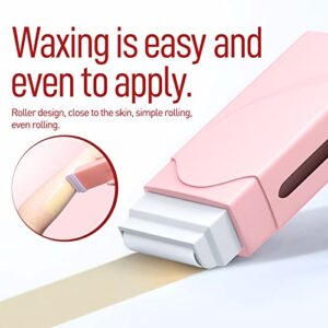 Waxfans Roll on Wax Kit,at Home Waxing Kit for Women ，Easy Rolling Wax roller ，Wax Warmer for Hair Removal,Wax Roller Kit