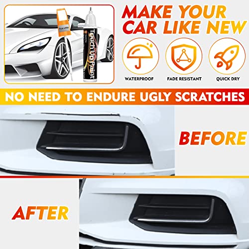 White Touch Up Paint for Cars, Quick And Easy Car Scratch Remover for Deep Scratches，Two-In-One Automotive Car Paint Scratch Repair for Vehicles, Auto Paint for Erase Car Scratches