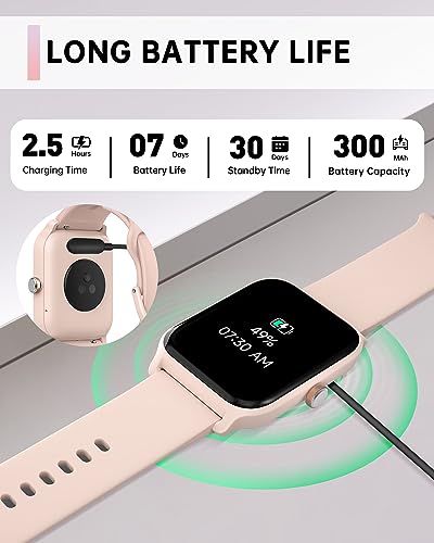 Smart Watch for Women, Answer Make Call, Alexa Built-in, 1.8" Touch Screen Fitness Tracker with 100+ Sport Modes, Heart Rate Blood Oxygen Sleep Monitor, IP68 Waterproof watch for iPhone Android