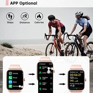 Smart Watch for Women, Answer Make Call, Alexa Built-in, 1.8" Touch Screen Fitness Tracker with 100+ Sport Modes, Heart Rate Blood Oxygen Sleep Monitor, IP68 Waterproof watch for iPhone Android