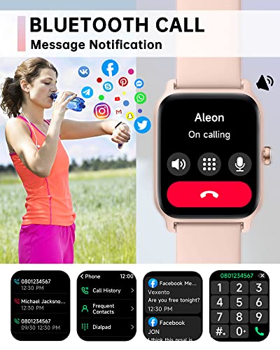 Smart Watch for Women, Answer Make Call, Alexa Built-in, 1.8" Touch Screen Fitness Tracker with 100+ Sport Modes, Heart Rate Blood Oxygen Sleep Monitor, IP68 Waterproof watch for iPhone Android