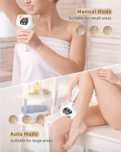 AMOTAOS Laser Hair Removal, IPL Hair Removal for Women and Men, 3-in-1 At-Home Permanent Hair Removal Device 9 Levels Upgraded 999900 Flashes Hair Remover for Face Armpits Arms Bikini Line Legs