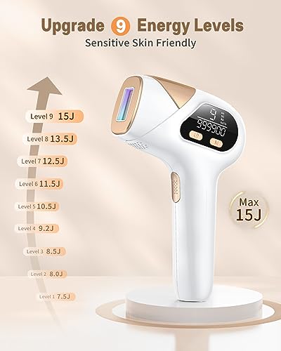 AMOTAOS Laser Hair Removal, IPL Hair Removal for Women and Men, 3-in-1 At-Home Permanent Hair Removal Device 9 Levels Upgraded 999900 Flashes Hair Remover for Face Armpits Arms Bikini Line Legs