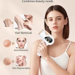 AMOTAOS Laser Hair Removal, IPL Hair Removal for Women and Men, 3-in-1 At-Home Permanent Hair Removal Device 9 Levels Upgraded 999900 Flashes Hair Remover for Face Armpits Arms Bikini Line Legs