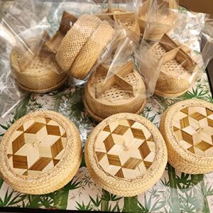 Heavens Tvcz Bamboo Rice Steamer Basket with Lid Sticky Handmade Natural Thai Wicker Cooking Glutinous Rice Free Cheesecloth Filter Free Cloth 2 piece