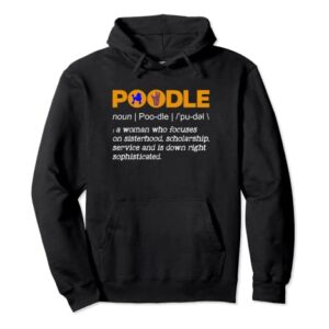 Womens SGRho Sigma 1922 Poodle Noun Gamma Rho Hand Sign Pullover Hoodie