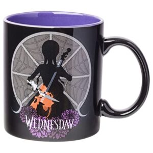 silver buffalo wednesday addams i'm not weird, everyone else is ceramic mug, 20 ounces