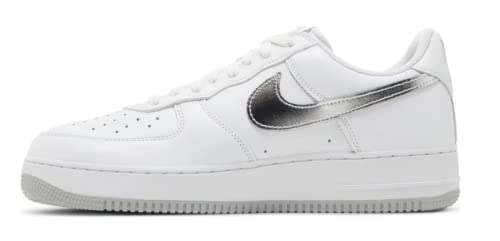 Nike Air Force 1 Mens Low Retro White Silver Sz14