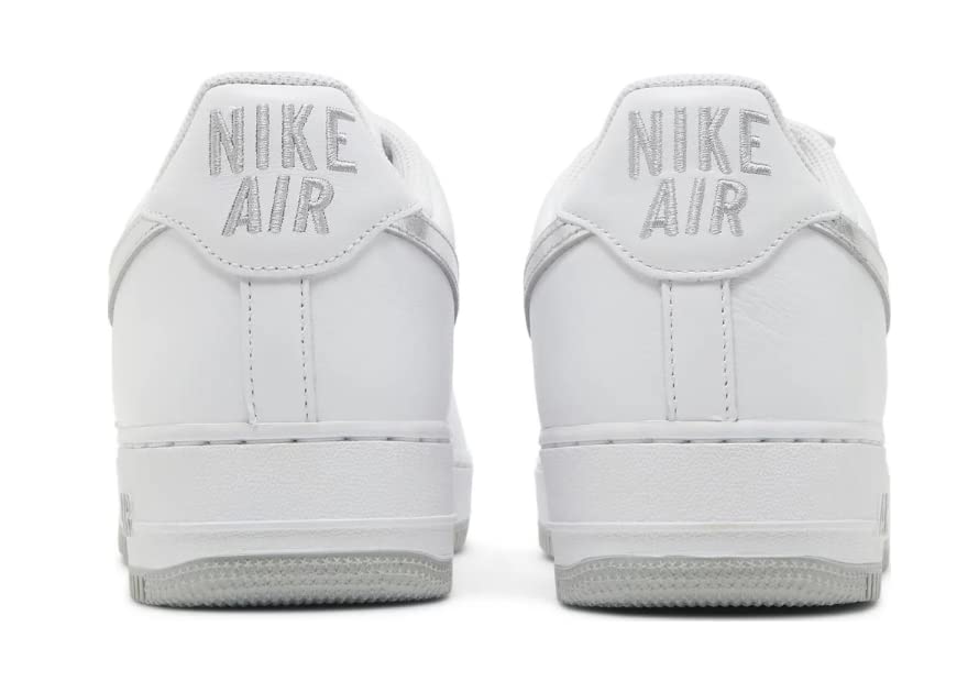 Nike Air Force 1 Mens Low Retro White Silver Sz14