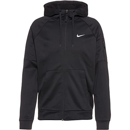 Nike Dry Men's Therma Full Zip Hoodie (as1, alpha, m, regular, regular, Black/Black/White)