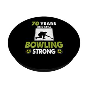 Lawn Bowls 70th Birthday Idea For Men & Funny Lawn Bowling PopSockets Swappable PopGrip