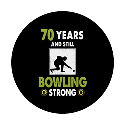 Lawn Bowls 70th Birthday Idea For Men & Funny Lawn Bowling PopSockets Swappable PopGrip