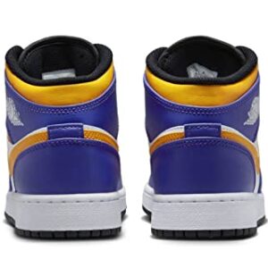 Jordan Youth Air 1 Mid GS DQ8423 517 Lakers - Size 7Y