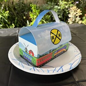 Jayd Products, Train Party Favor Box, (12 Pack) Kid’s Train Theme Party Favor Boxes, Railroad Train Favors, Train Birthday Party Supplies