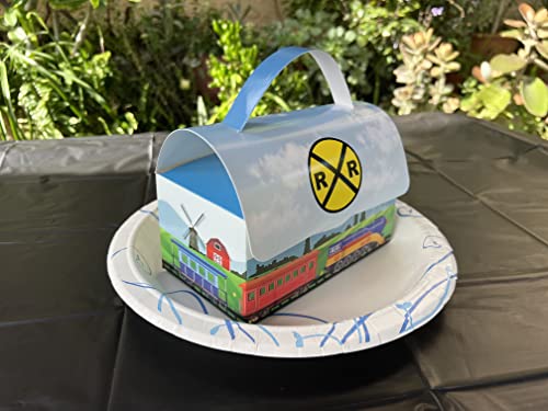 Jayd Products, Train Party Favor Box, (12 Pack) Kid’s Train Theme Party Favor Boxes, Railroad Train Favors, Train Birthday Party Supplies