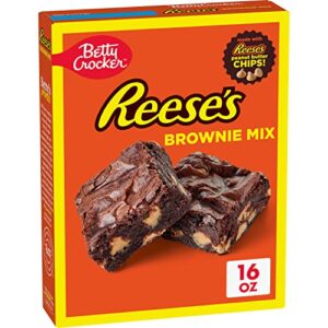 betty crocker reese's peanut butter premium brownie mix, 16 oz.