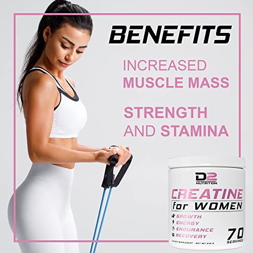 Creatine for Women - creatine women creatina booty gain supplements micronized monohydrate unflavored powder (70 Servings)