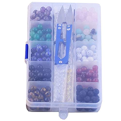 SXNBH Ring Making Kit with 28 Colors Crystal Beads,1660 Pcs Crystal Jewelry Making Kit with Gemstone Chip Beads,