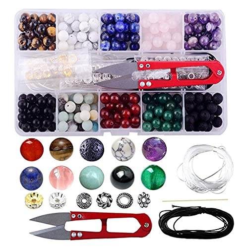 SXNBH Ring Making Kit with 28 Colors Crystal Beads,1660 Pcs Crystal Jewelry Making Kit with Gemstone Chip Beads,