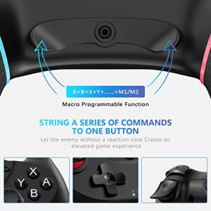 Deepdawn Switch Controller, Wireless Pro Controller Compatible with Nintendo Switch, Wireless Gamepad Joystick with Programmable Function【2023 Upgraded Version】