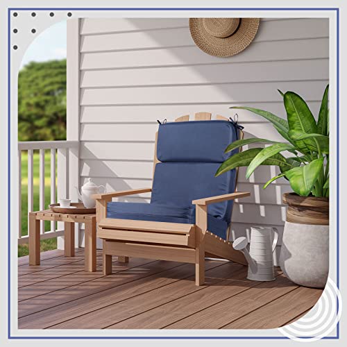 Outdoor Chair Cushion High Pack Patio Cushion Beach Lounge Cushion Patio Furniture Seat Cushion Water Resistant Chaise Replacement Cushion for Outside Balcony Lawn Pool Backyard (Purplish Blue, 4)