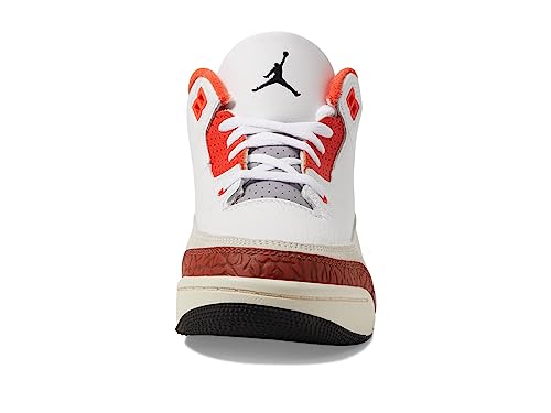 Jordan Boy's 3 Retro SE (Little Kid) White/Black/Mars Stone/Team Orange 1 Little Kid M