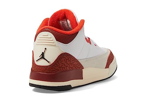 Jordan Boy's 3 Retro SE (Little Kid) White/Black/Mars Stone/Team Orange 1 Little Kid M