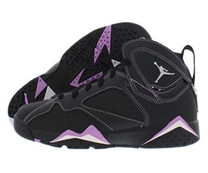 jordan girl's air 7 retro (big kid) black/barely grape/rush fuchsia 4.5 big kid m