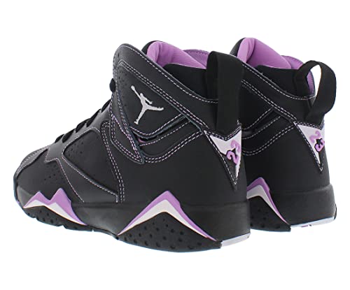 Jordan Girl's Air 7 Retro (Big Kid) Black/Barely Grape/Rush Fuchsia 4.5 Big Kid M