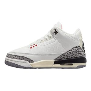 nike air jordan 3 retro white cement reimaged grade school summit white/fire red-black dm0967-100 5.5y, 5.5 big kid