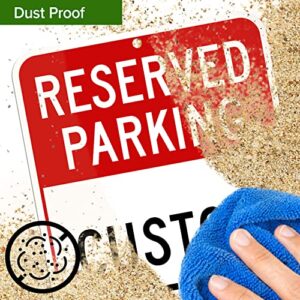 Reserved Parking Sign, Custom Parking Signs for Business, 10x14 Inches, Rust Free .040 Aluminum, Fade Resistant, Made in USA by My Sign Center (Post Holes)