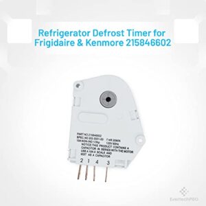 EvertechPRO Refrigerator Refrigerator Defrost Timer for 215846602 5304457327 5300628518 00624728 00626234