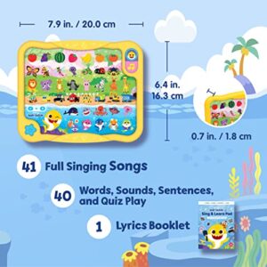 Baby Shark Sing & Learn Pad with Lyrics Booklet, Baby Shark Toys, Interactive Learning Toys for Toddlers, Learning & Education Toys, Baby Shark Gifts for Babies