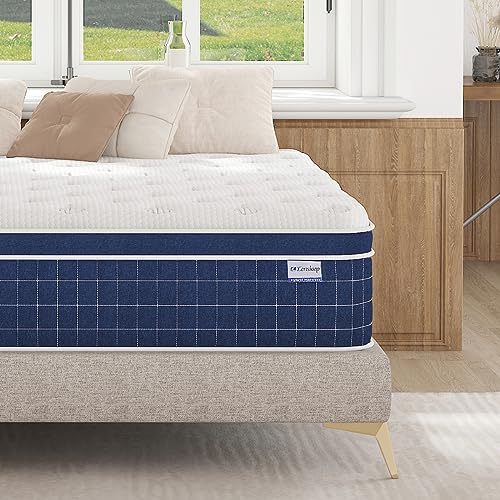 EEN EEN SLEEP Full Mattress, 12 Inch Hybrid Mattress in A Box, Full Size Mattresses Made of Foam and Individual Pocketed Springs, Strong Edge Support, Pressure Relief, Cool Breathable, Medium Firm