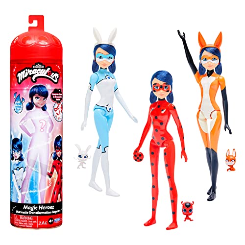 Miraculous Ladybug Magic Heroez Reveal Colour Change Doll, White, 26 x 6 x 3.5 cm, 220 Grams