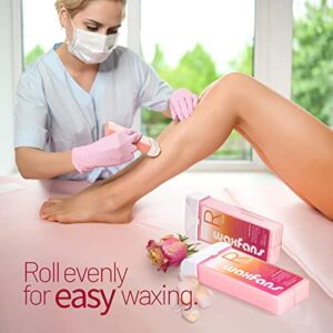 Waxfans Roll On Wax,Rose Wax Roller Refill for Body Area Waxing,Natural Roses Keep Skin Hydrated and Shiny, Long-Lasting Hair Removal Effect and durable (4 Pack) Not included :roll on wax warmer