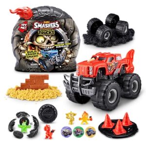 smashers monster truck surprise (dino truck) by zuru boys with 25 surprises collectible monster truck surprise smash slime sand compounds discovery